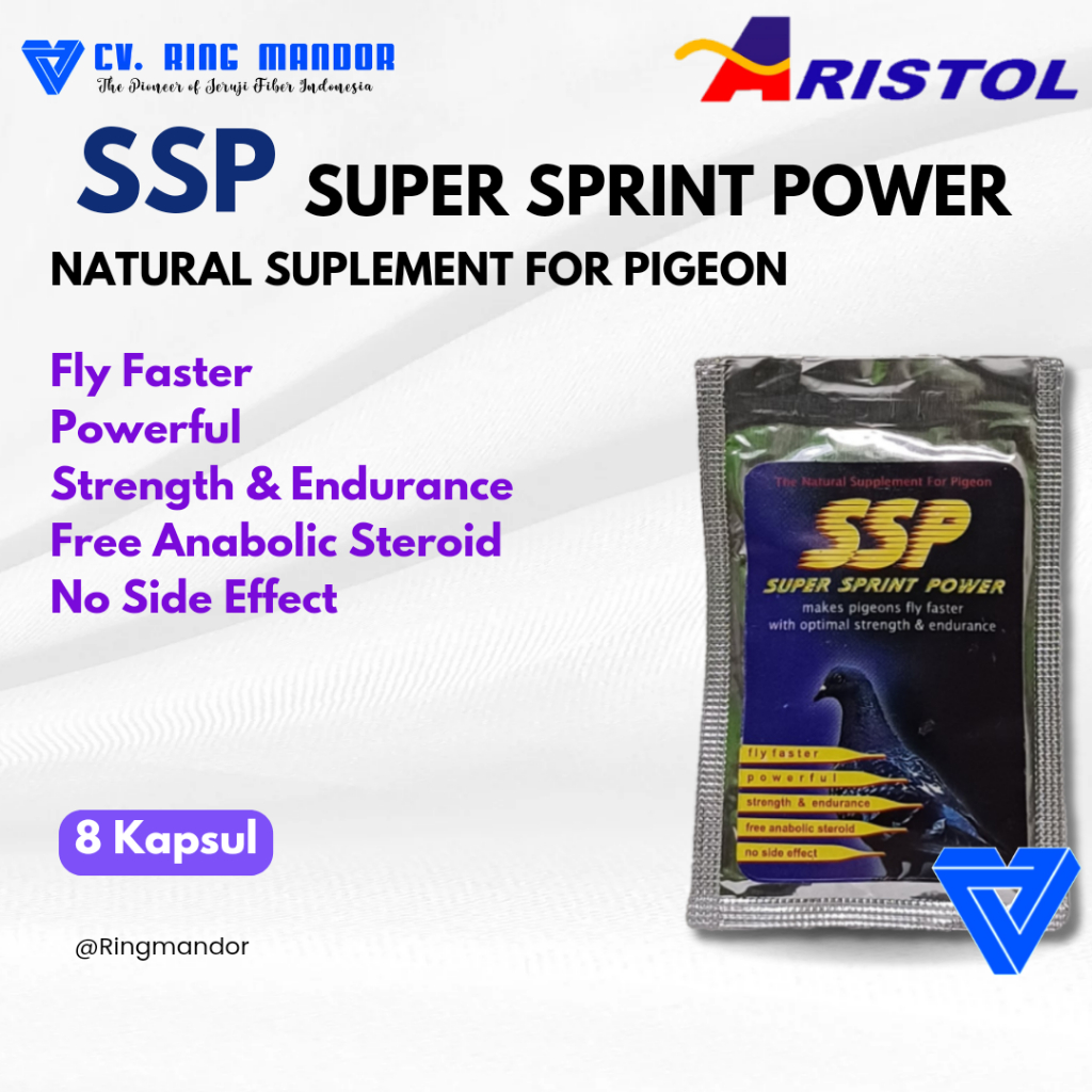 Jual JAMU SSP ARISTOL - SUPER SPRINT POWER ISI 30caps VUTAMIN MERPATI ...