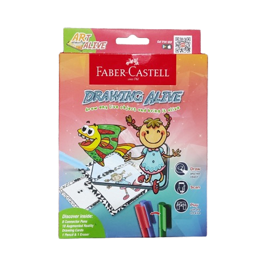 Jual Buku Gambar Faber Castell / Drawing Alive / Connector Pen 8 Warna ...