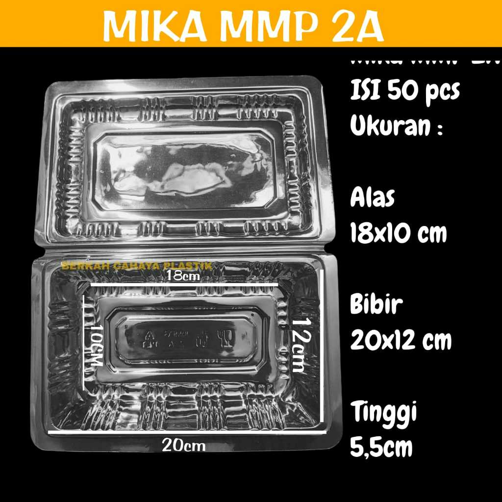 Jual [50 pcs] Mika 2A / Mika Kue Makanan 20x12cm Roti Donat Dadar ...