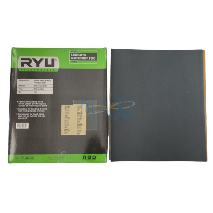 Jual RYU Kertas Amplas / Sandpaper 23 x 28 cm, grit P60 - P2000 (lembaran) | Shopee Indonesia