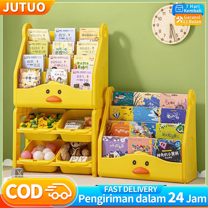 Jual ⭐Ready stock & 4 Tingkat Rak Buku Anak & Lemari multifungsi⭐ JT 4 Tingkat Rak Buku Anak/Rak ...
