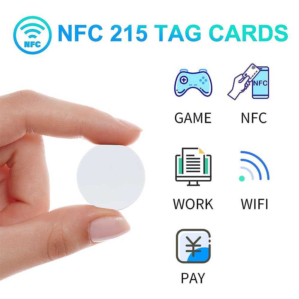 Jual NTag215 NFC Tag Sticker RFID No Adhesive 25mm 10 PCS GJ-25 ...
