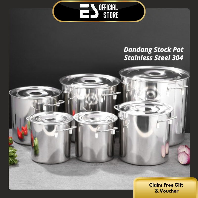 Jual ES Panci Stockpot Stainless Steel Dandang Stainless Steel SUS 304 ...