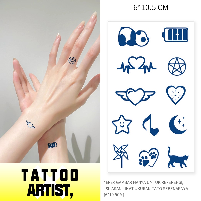 Jual pola tato panda, pola cinta, pola bintang, tato temporer,tatto ...
