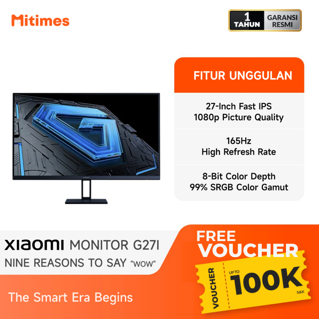 Jual Xiaomi Gaming Monitor G27i 27 Inch 1080P 165Hz Monitor Gaming ...