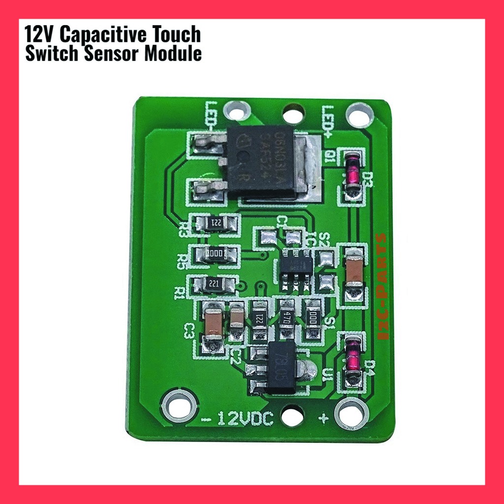 Jual 12V Capacitive Touch Switch Sensor Module With Relay DC 6-20V 3A ...
