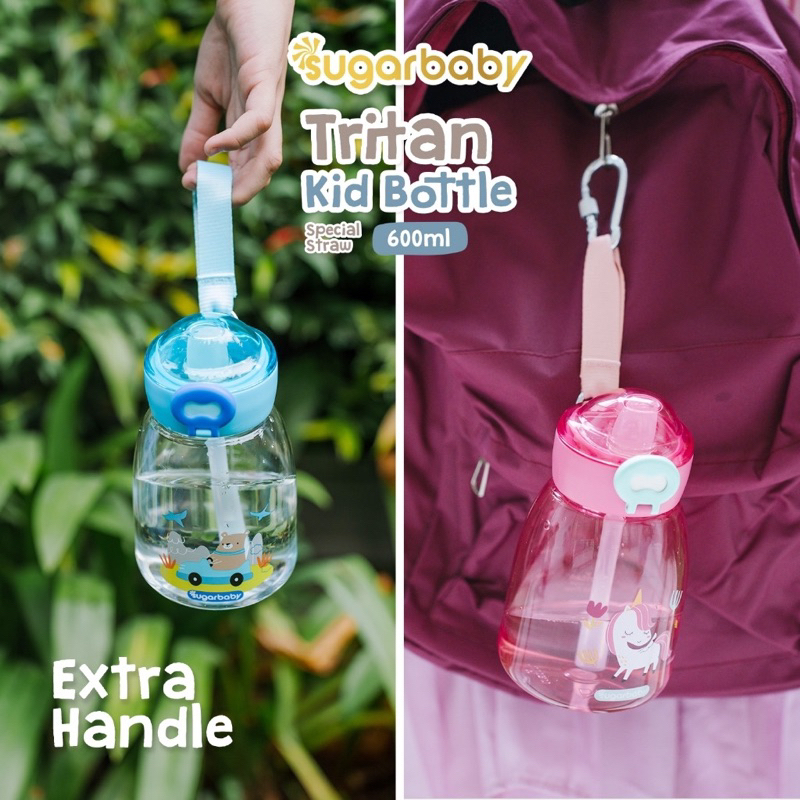 Jual SUGARBABY Tritan Kid Bottle Special Straw 600ml | Sugar baby Botol Minum Anak TKBST 600 ...
