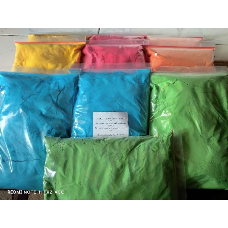 Jual holly powder 500gr kemasan klip / tepung warna / holi powder ...