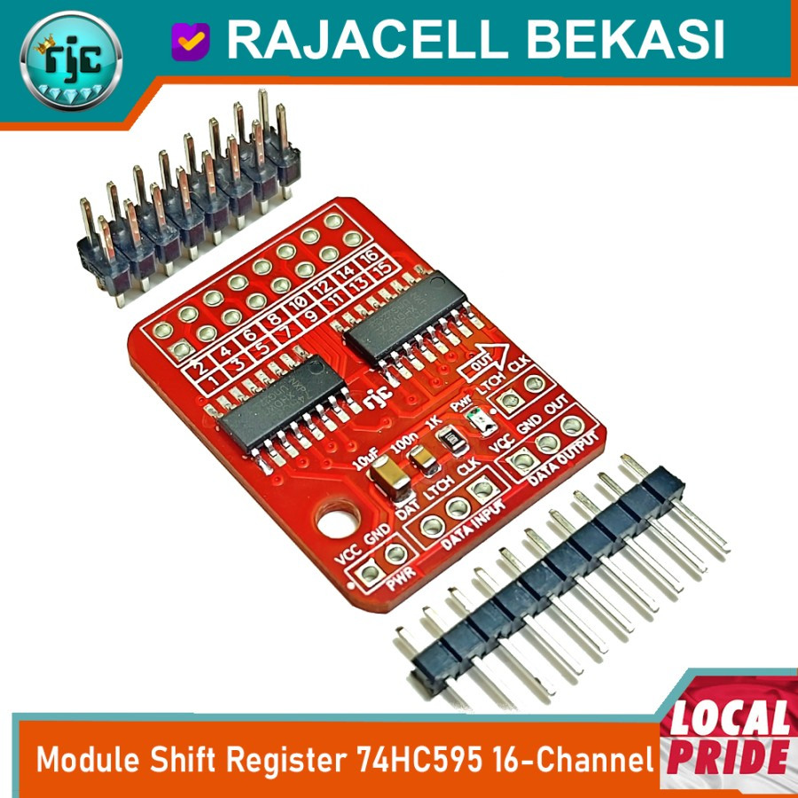 Jual Module Shift Register 16 Ch Output Multiplexer 74HC595 GPIO Expansion | Shopee Indonesia