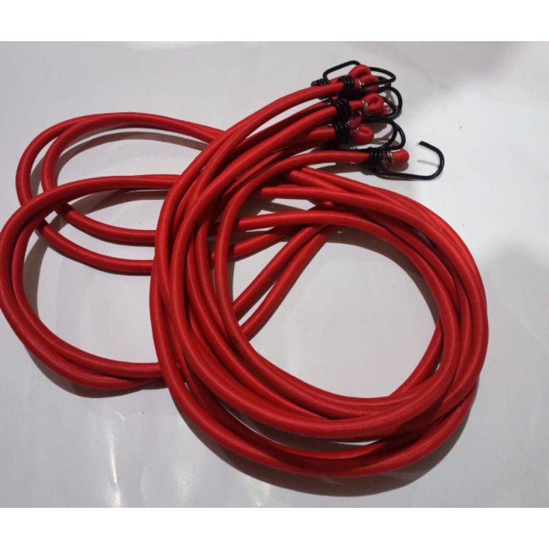 Jual TALI BAGASI MOTOR MERAH 200CM/TALI KARET PANJANG 2 METER/TALI ...