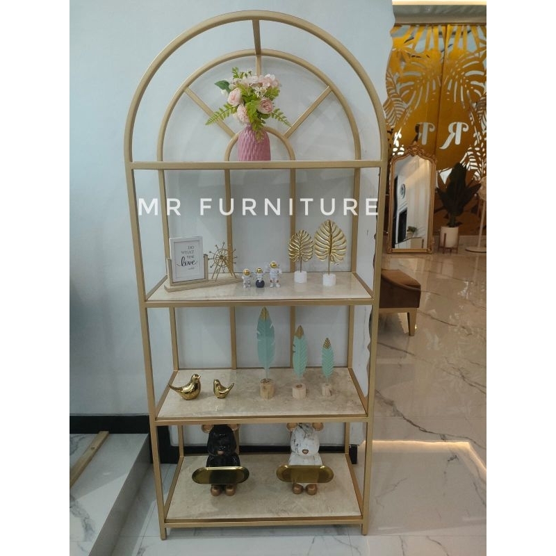 Jual Dome rack gold ambalan marmer ukuran custom | Shopee Indonesia