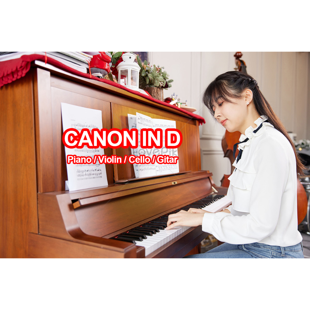 Jual Kertas Musik Partitur Not Balok Canon In D Piano Gitar Violin ...