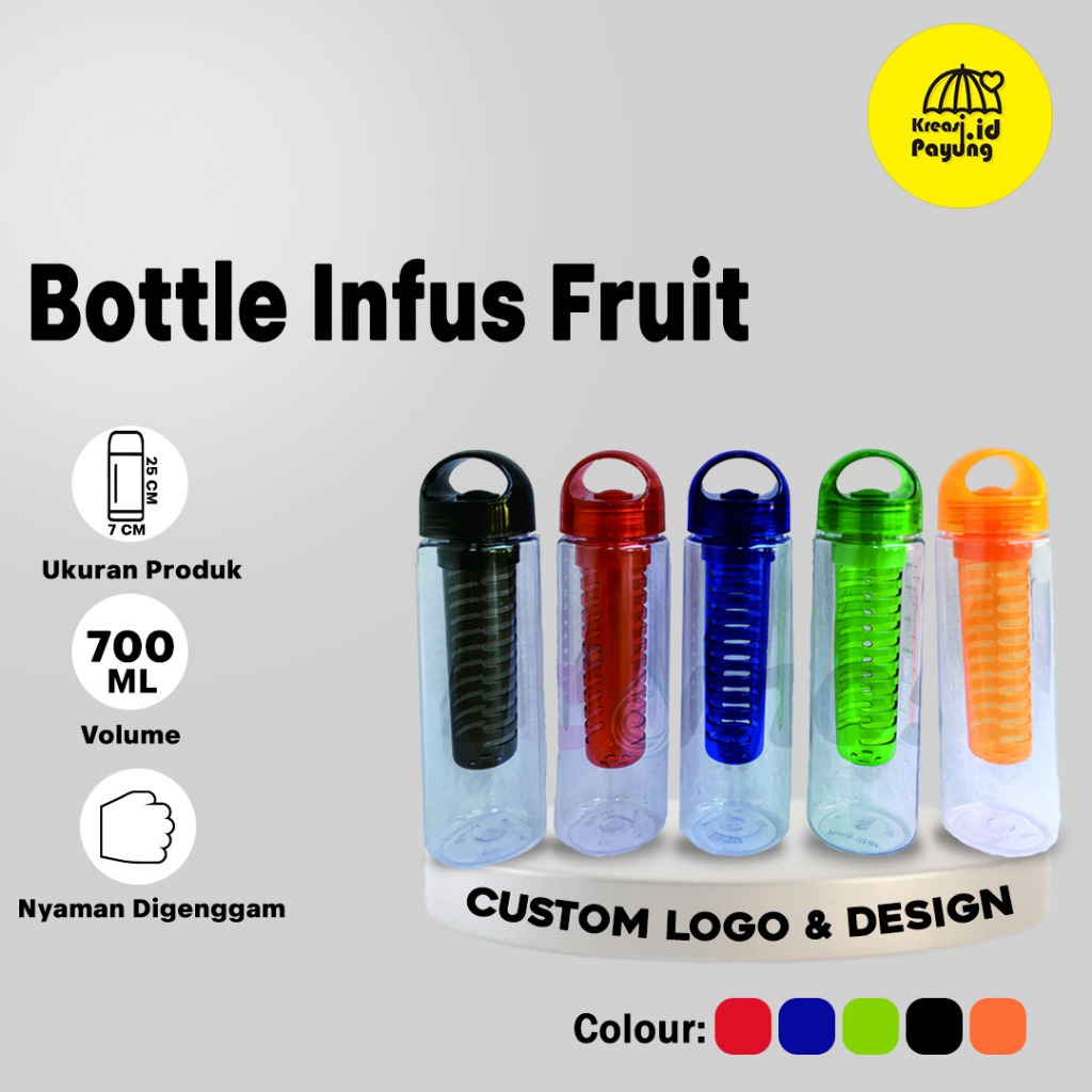 Jual Tritan Botol Infused Water / Botol Air Infus Buah / Infuser Bottle ...