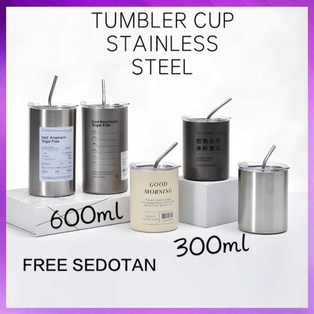 Jual JHONWEIS Gelas Stainless Steel Tumbler 300ml & 600ml Botol Minum ...