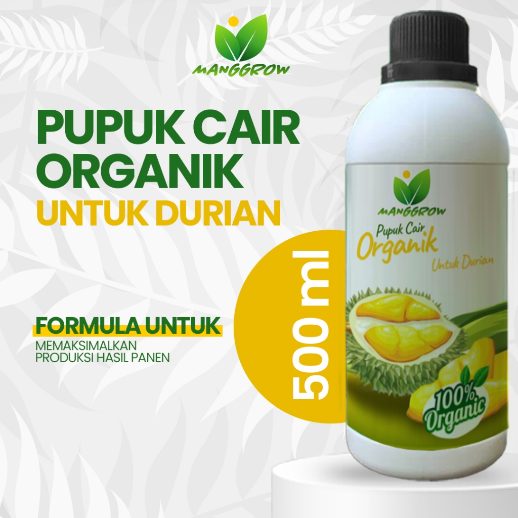 Jual MANGGROW - Pupuk Organik Cair Durian | Pupuk Booster Durian isi 500ML | Shopee Indonesia