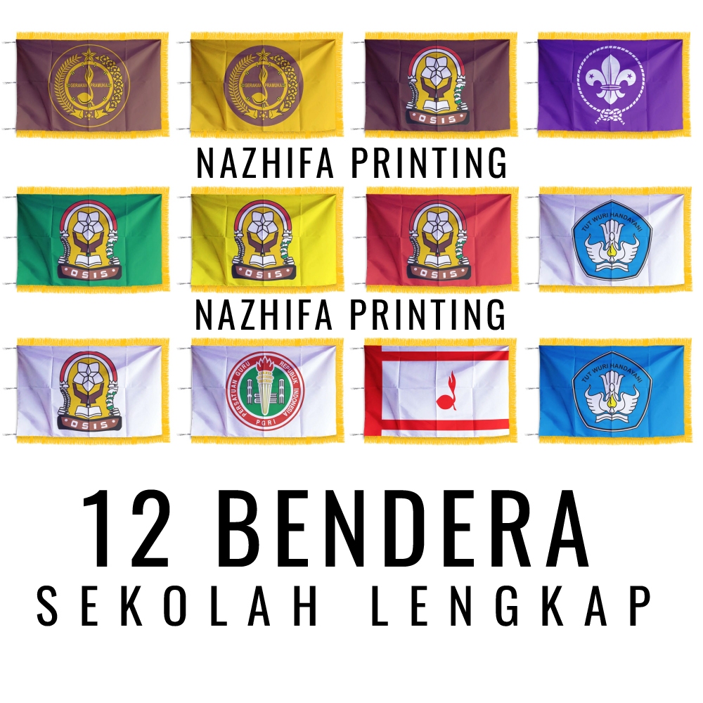Jual LENGKAP! Bendera Ruangan Ruang OSIS SMP SMA Tut Wuri PGRI Sekolah ...