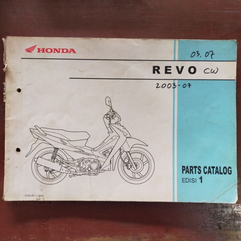Jual Buku Katalog Sparepart Honda Revo Tahun 2007 Fotocopy | Shopee ...