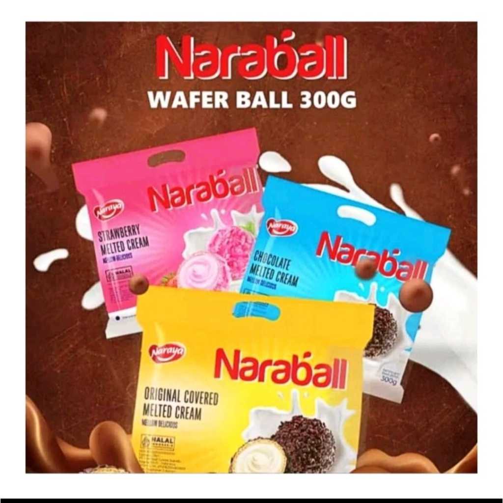 Jual Naraya NARABALL Wafer Ball Original Chocolate Strawberry Melted ...