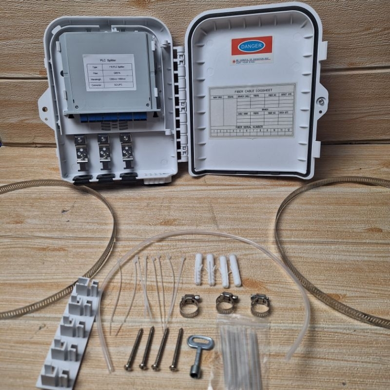 Jual odp 8 core lengkap spliter box 1:8 sc upc/odp mini 8 core model box | Shopee Indonesia