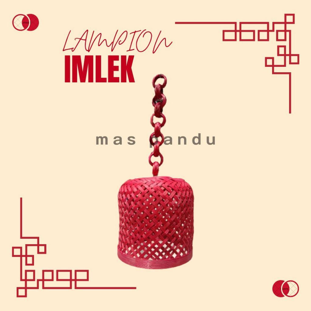 Jual Kap Lampu Bambu Warna Merah - Lampion Bambu Imlek Dekorasi Cafe ...