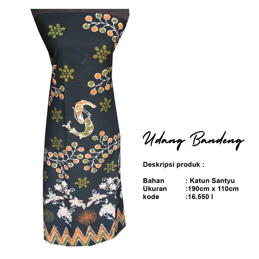 Jual batik tulis motif udang bandeng - batik khas sidoarjo - seragam ...