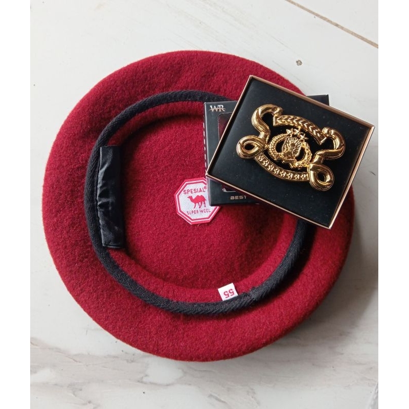 Jual BARET DAN EMBLEM BARESKRIM / BARET RESERSE ORIGINAL SPESIAL SUPER ...