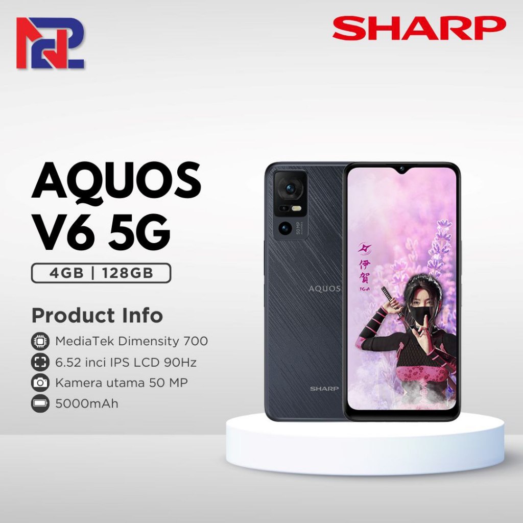 Jual SHARP Aquos V6 5G 4/128GB Mediatek Dimensi 700 | 5000 Mah ...