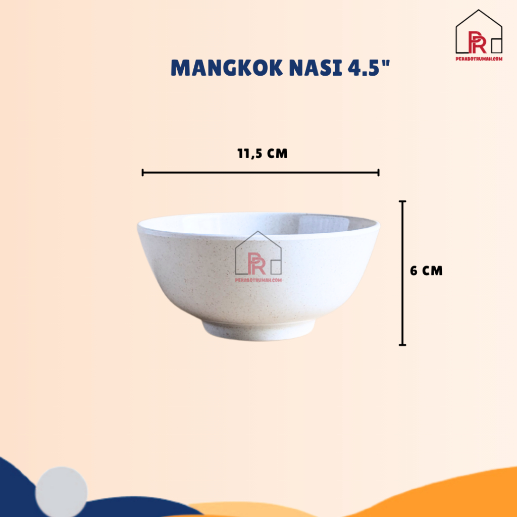 Jual Mangkok Nasi 4.5" Melamin Brown Hard Stone / Mangkok Nasi Melamin ...