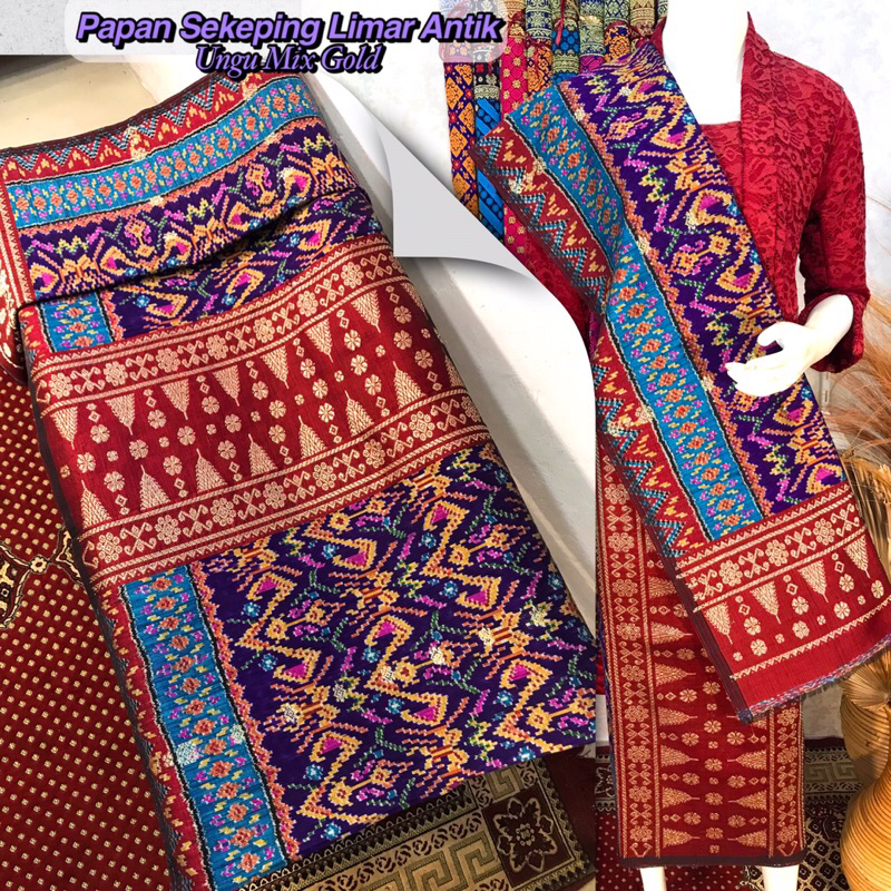 Jual Songket Papan Sekeping Limar Antik-Asli Tenun Tangan Palembang ...