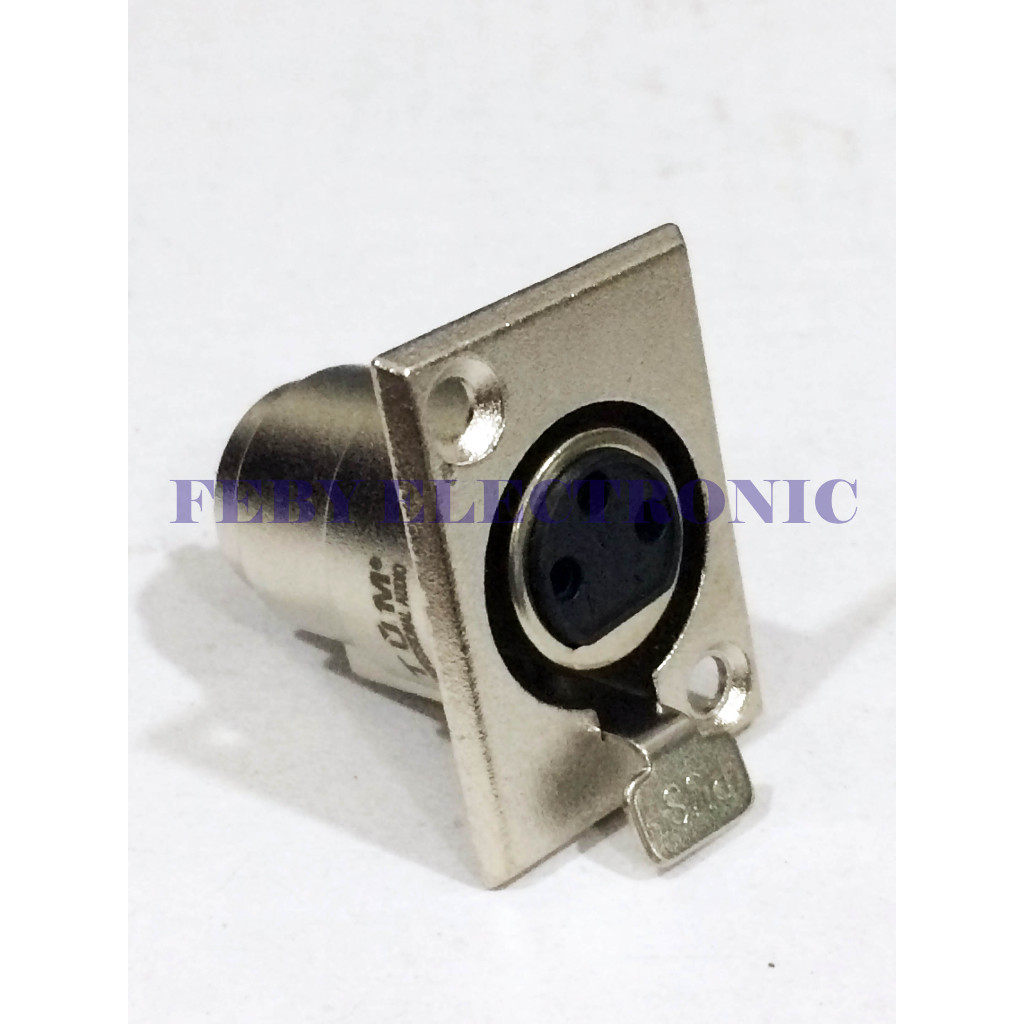 Jual Soket / Socket / Casis XLR Canon Cewe / Female 3 Pin Body Besi ...