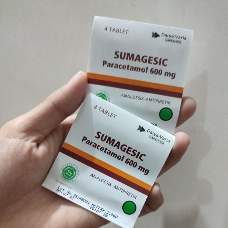 Jual SUMAGESIC strip 4 tablet paracetamol 650mg sakit kepala nyeri gigi ...