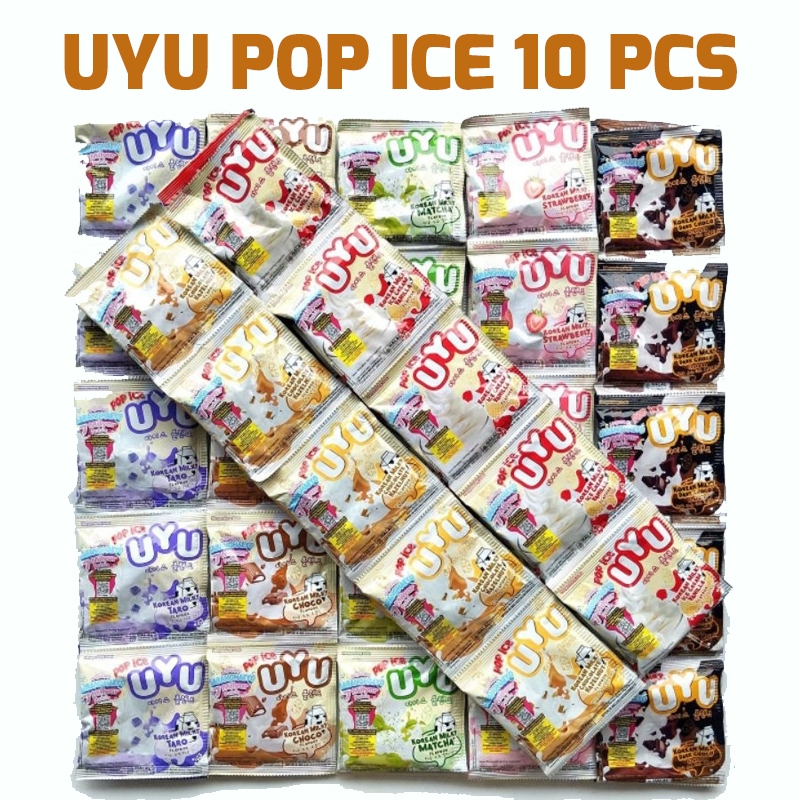 Jual Uyu pop ice 1 renteng isi 10 / uyu korean milky taro / korean ...