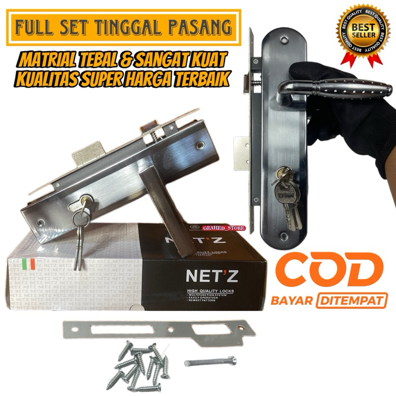 Jual Slot Kunci Kunci Pintu Hendel Set Handel Pintu Rumah Utama Besar ...