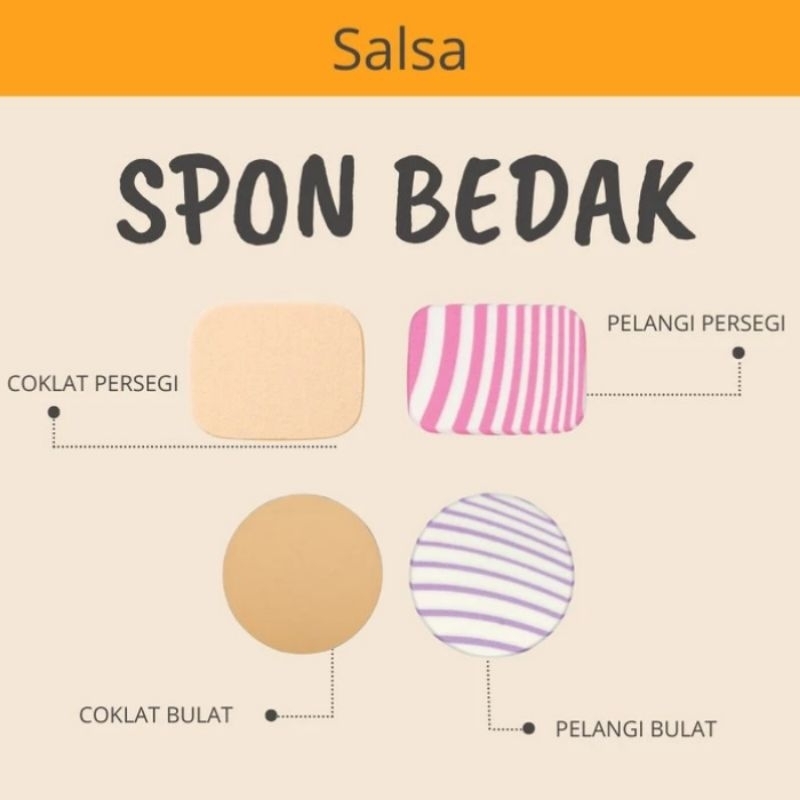 Jual SALSA Spons Bedak Bulat, Sponge Pelangi Kotak | Shopee Indonesia