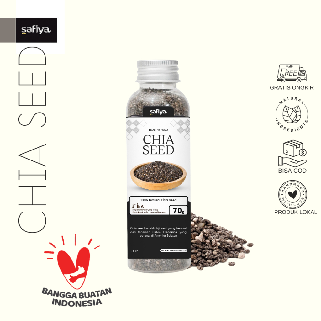 Jual Chia Seed Organik 70g Kemasan Botol | Shopee Indonesia