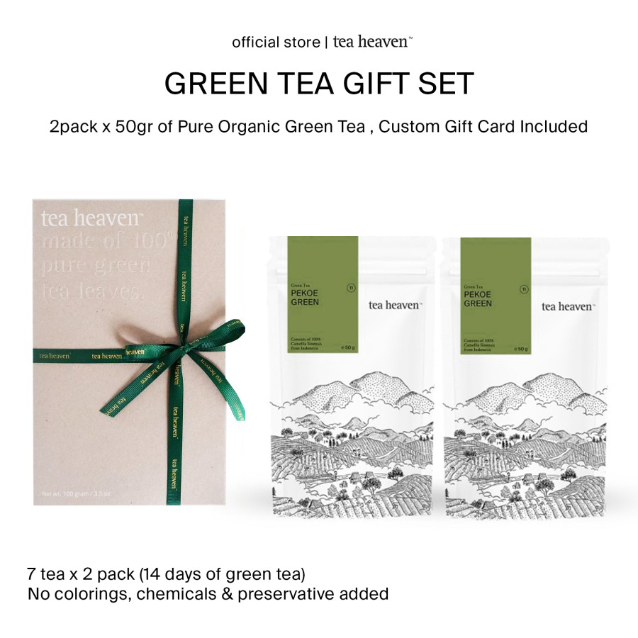 Jual Tea Heaven Green Tea Gift Set / Teh Hijau Set Tea Heaven Hampers ...