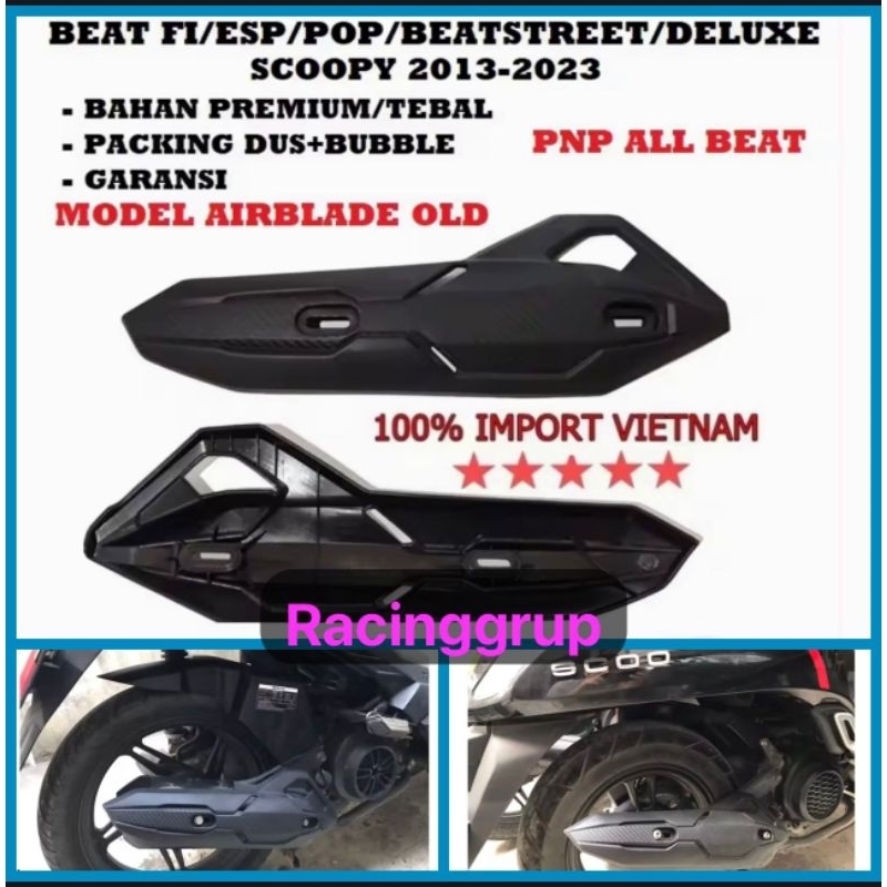 Jual COVER TAMENG KNALPOT AIRBLADE BEAT FI ESP DELUXE POP KARBU STREET ...