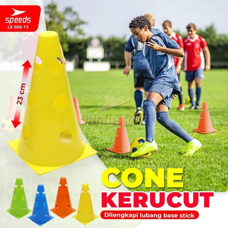 Jual SPEEDS Cone kerucut 23Cm penanda sepakBola futsal sepak bola ...