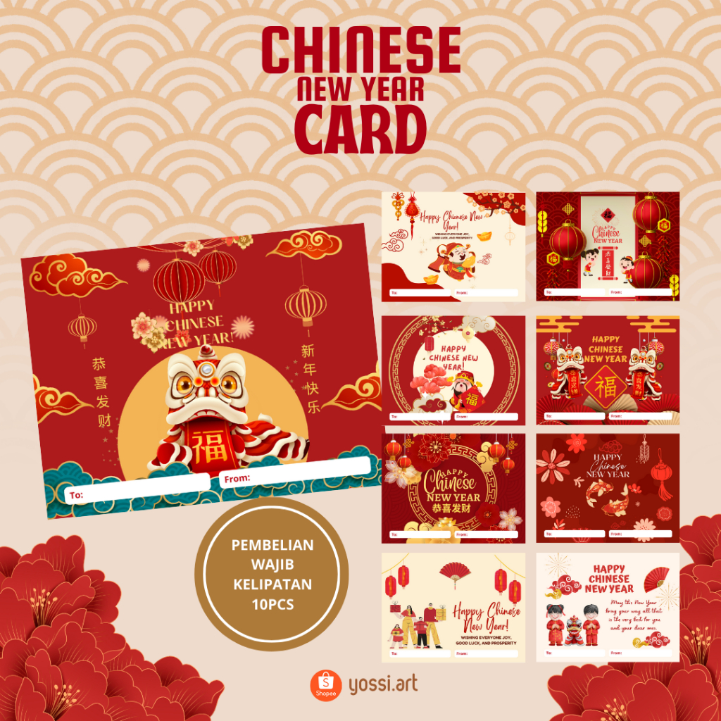 Jual KARTU UCAPAN IMLEK CNY 2024 (KELIPATAN 10PCS) | Shopee Indonesia