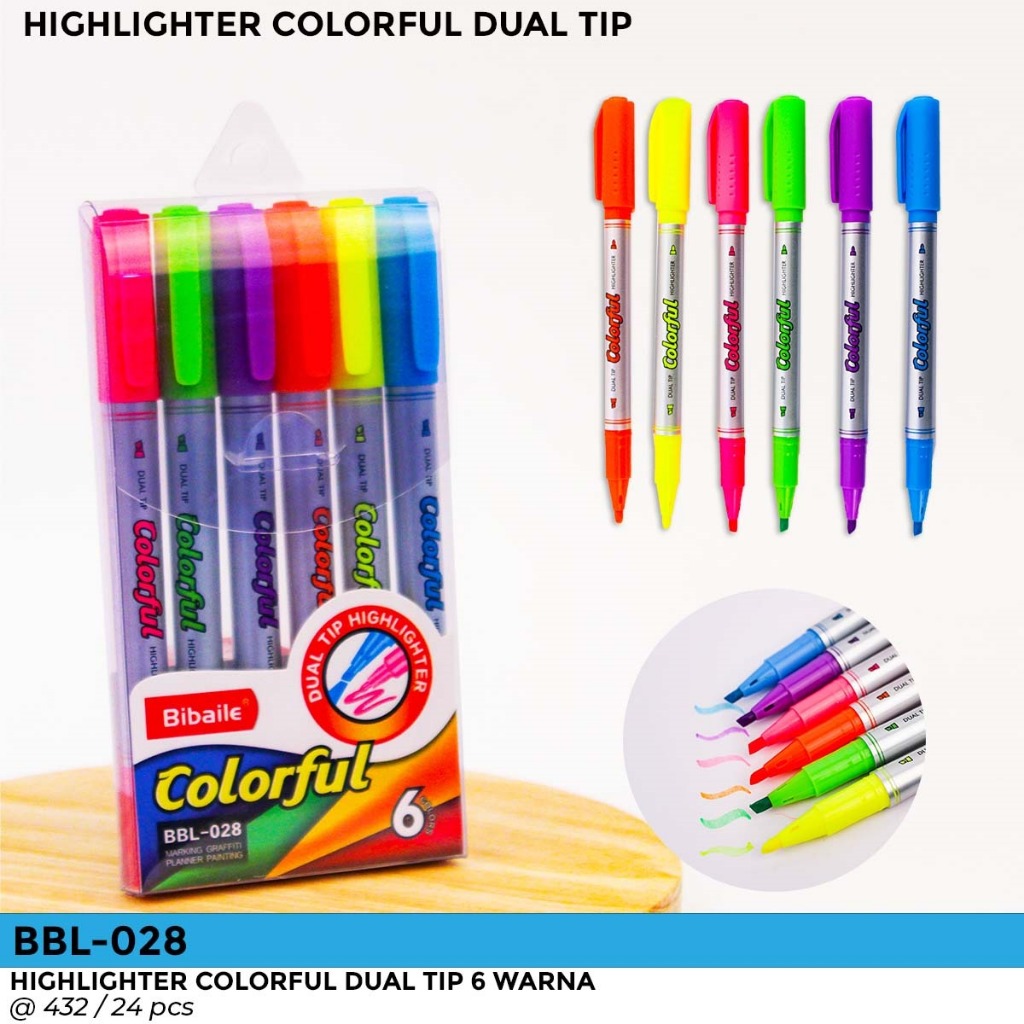Jual STABILO 2 SISI/HIGHLIGHTER 2 SISI BBL-028 (1 set) | Shopee Indonesia