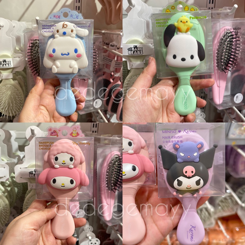 Jual MINISO X SANRIO Characters Sisir Rambut Hair Brush Massage Hair Comb Kuromi / Cinnamoroll ...