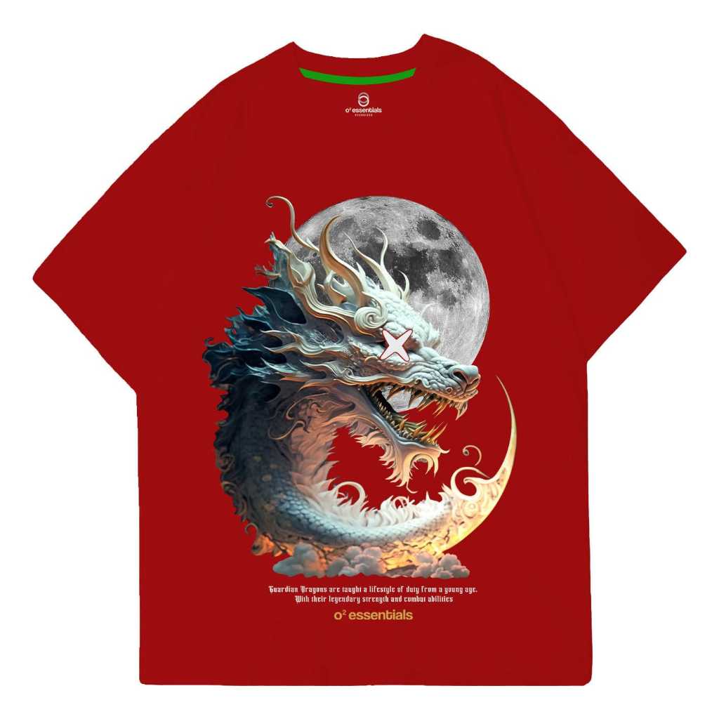 Jual O2 Essentials Kaos Oversize Premium Pria dan Wanita - Moon Dragon ...