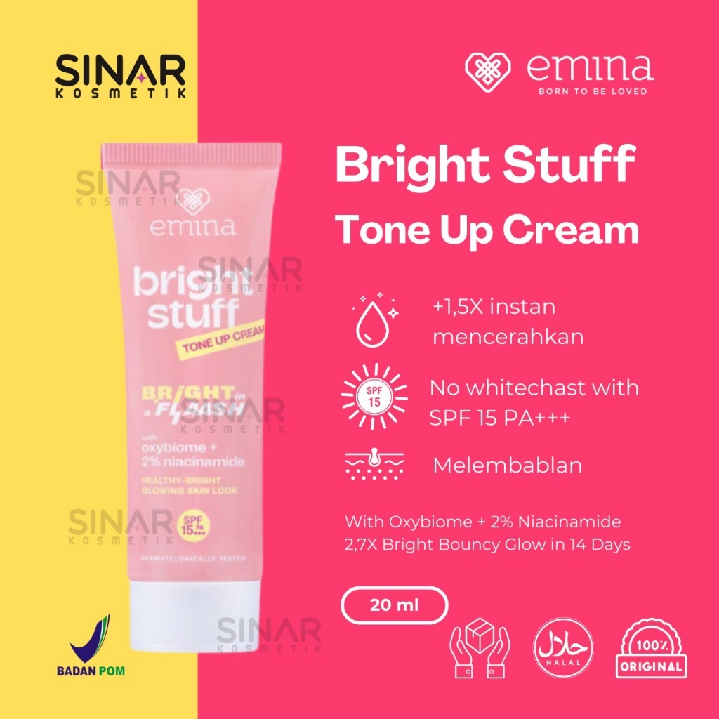 Jual Emina Bright Stuff Tone Up Cream 20ML [KEMASAN BARU] | Shopee ...