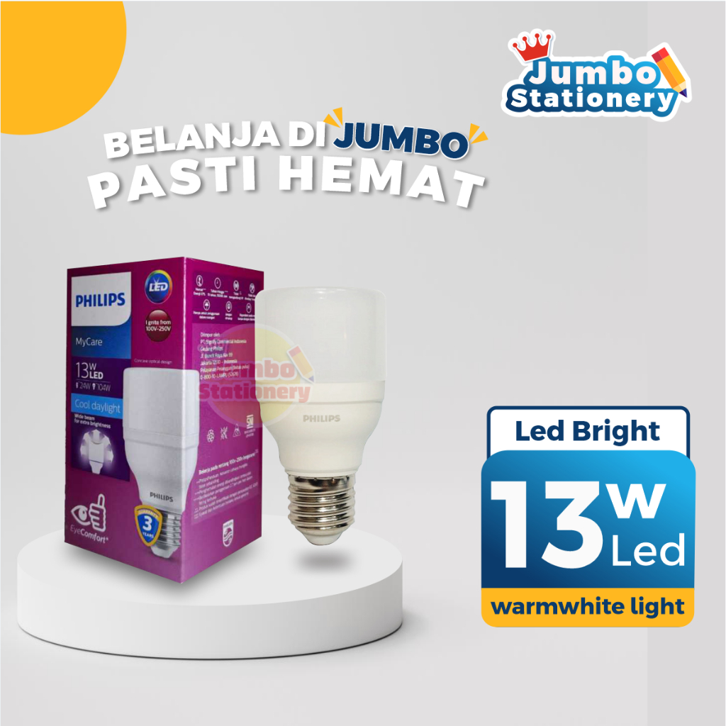 Jual Philips Lampu LED Bright 13 W Kuning E27 Bohlam LED 13 Watt WWL ...
