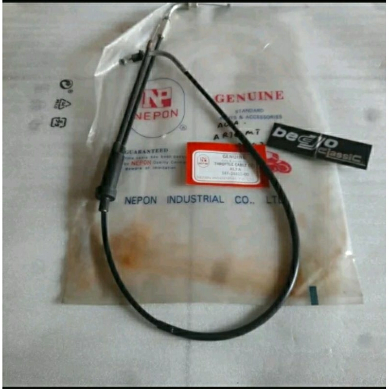Jual kabel tali gas assy set YAMAHA ALFA SIGMA CHAMP NOS merk NEPON JAPAN | Shopee Indonesia