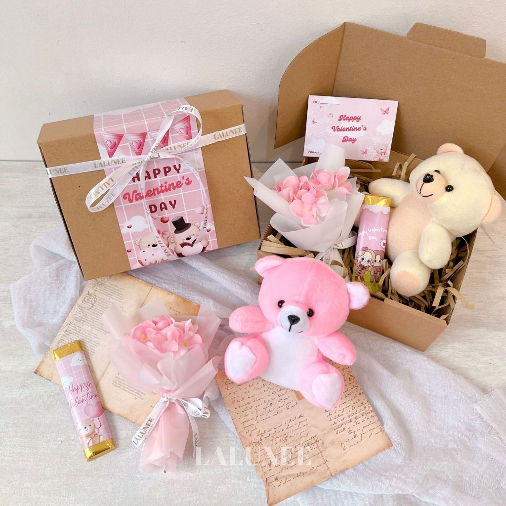 Jual KADO VALENTINE SPESIAL ISI BONEKA COKLAT DAN BUKET BUNGA - HAMPERS ...