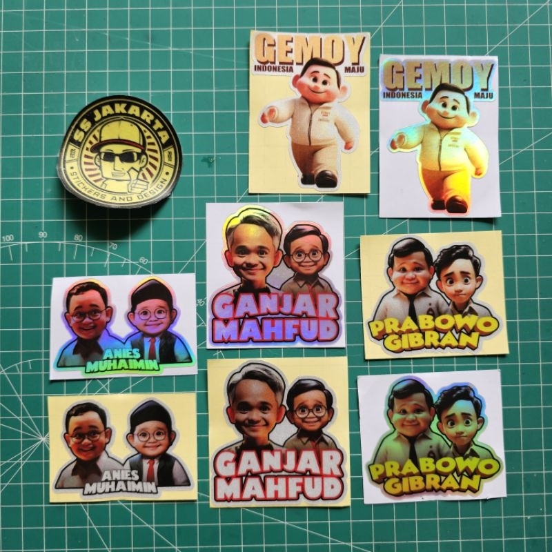 Jual Stiker CAPRES Sticker GEMOY PRABOWO ANIS GANJAR | Shopee Indonesia