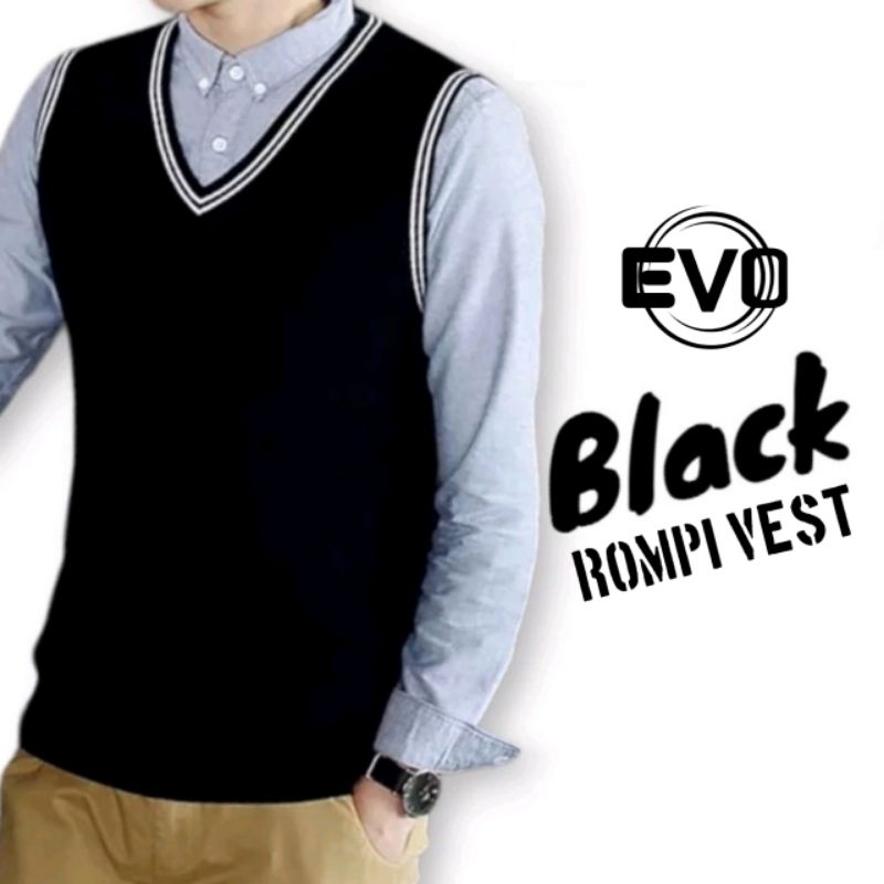 Jual EVO | Rompi Vest Dewasa Strip | Outer Pria/Wanita | sweater rompi ...