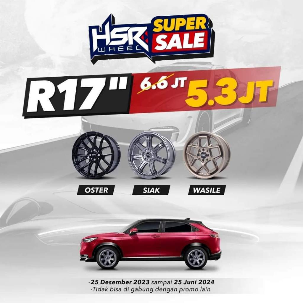 Jual SALE HSR EXIMIUS VELG RACING MOBIL RING 17 RATA BODY LEBAR 7,5 ...