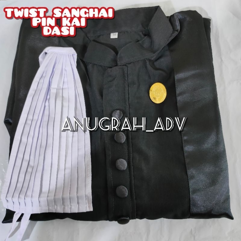 Jual toga pengacara toga advokat bahan twist kombinasi satin krah ...